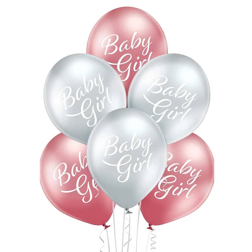 Ilmapallot baby girl 30 cm 6 kpl helium | Muovi ja Lelu