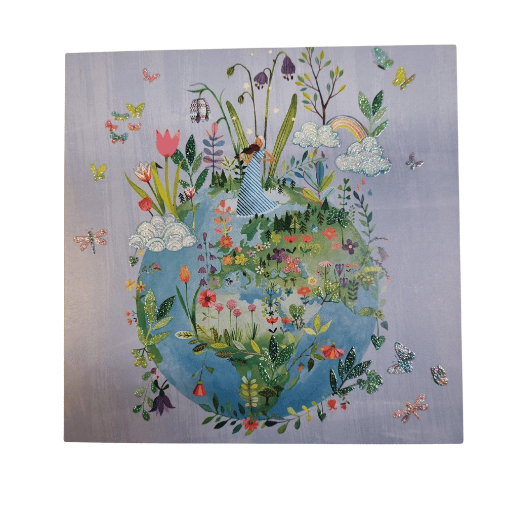 Onnittelukortti Neliö Maapallo Satumaailma | Muovi ja Lelu